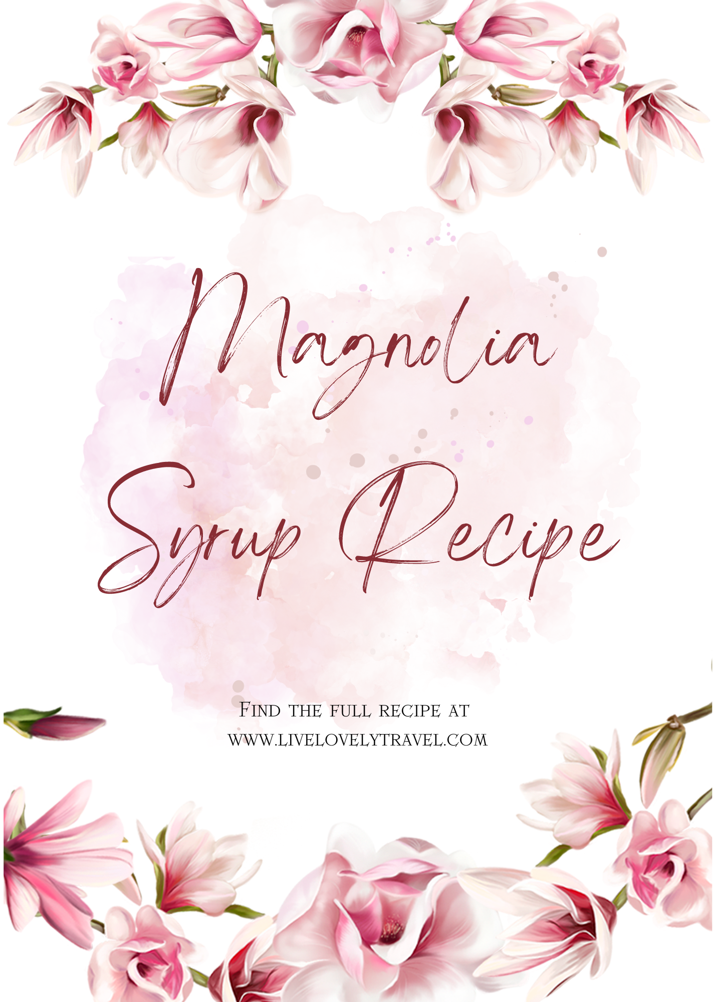 Magnolia Syrup | Spring Floral Syrup Recipe - Live Lovely Photography