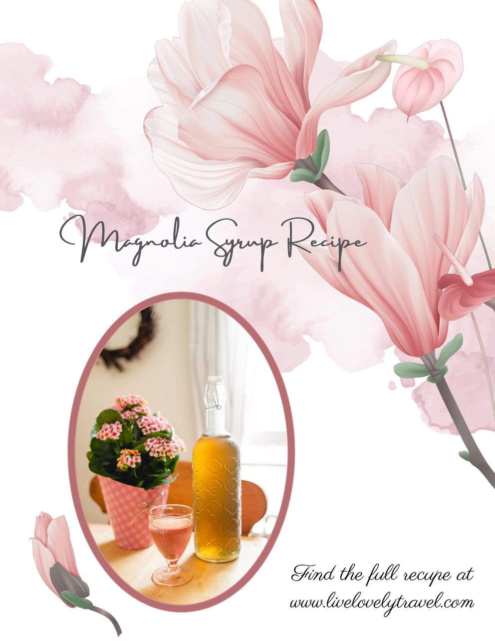 Magnolia Syrup | Spring Floral Syrup Recipe - Live Lovely Photography